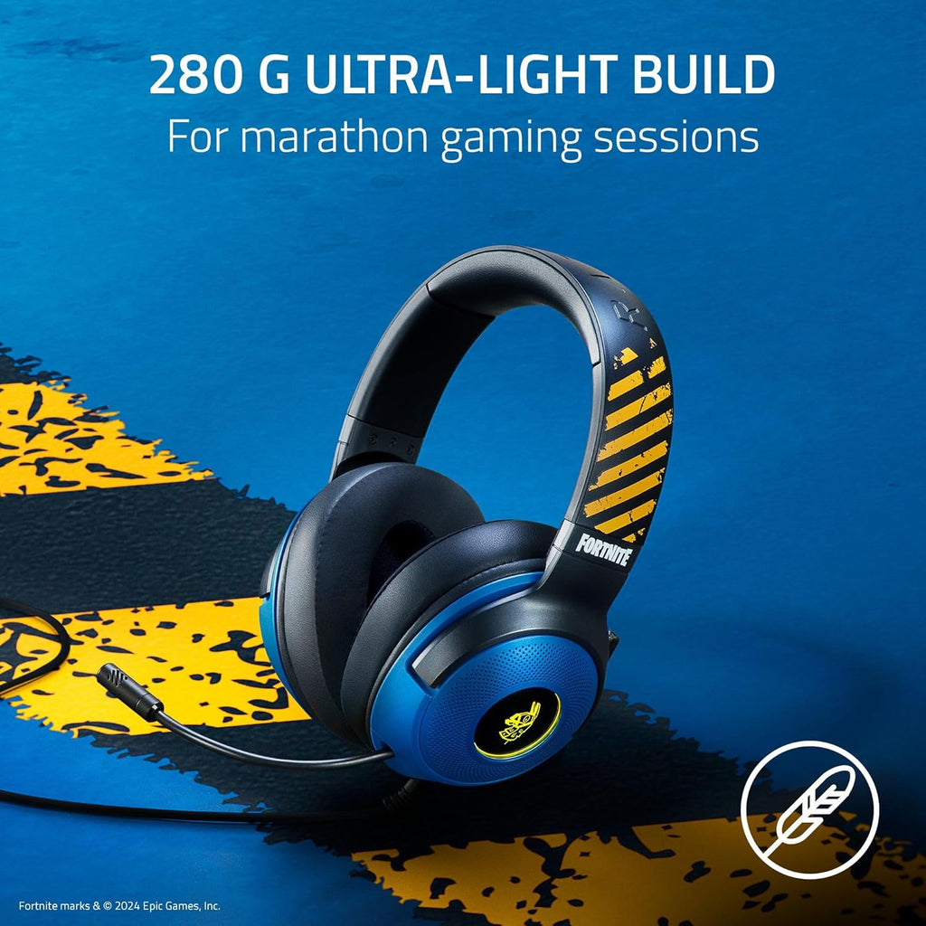 Razer - Kraken V3 X Wired Gaming Headset - Fortnite Edition Certified ...